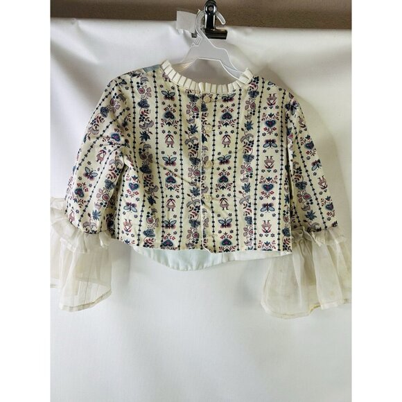 American Vintage | Skirts | Vtg 7s Handmade Floral Frilly Ruffled ...